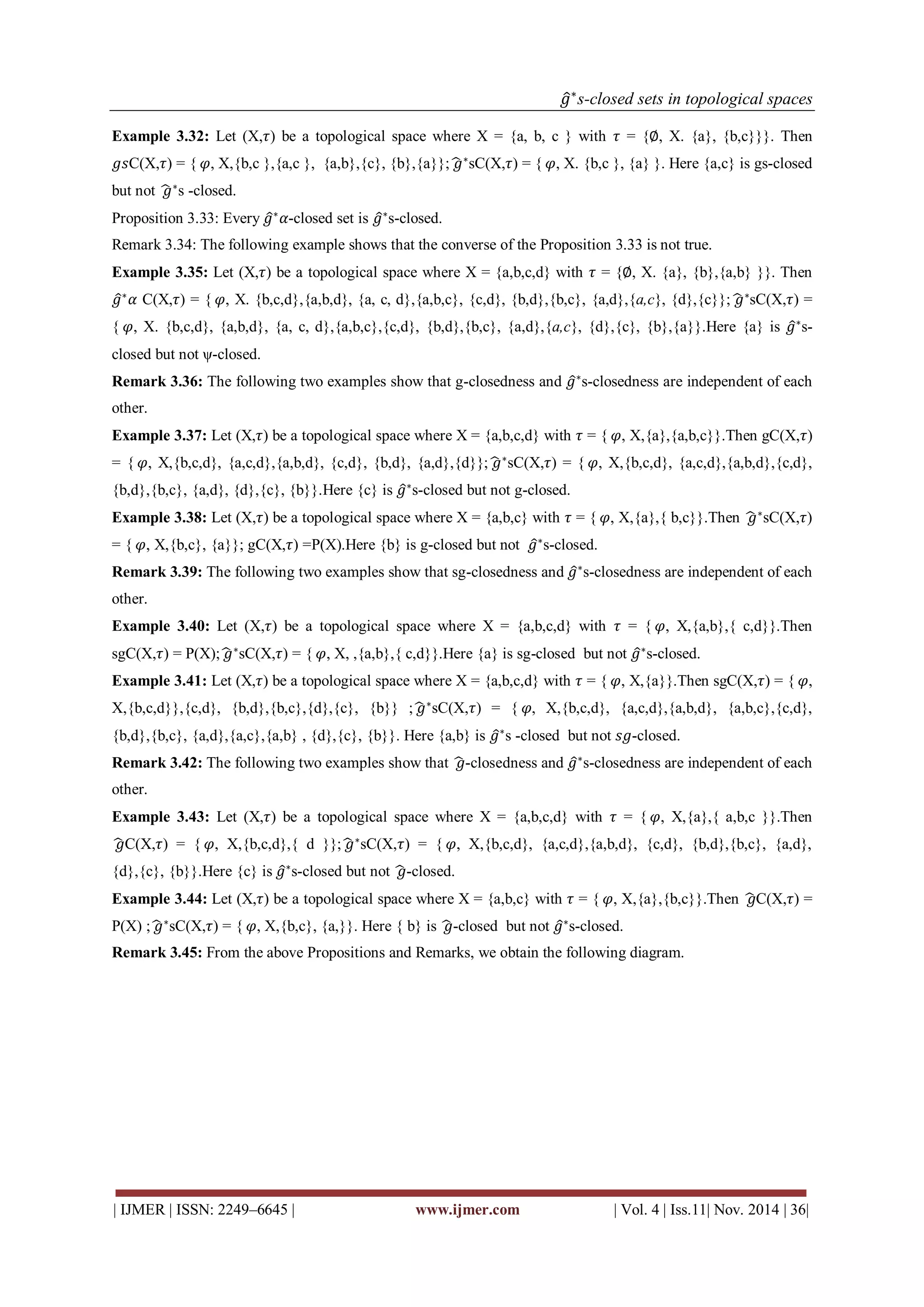 𝒈 ∗S-closed sets in topological spaces | PDF