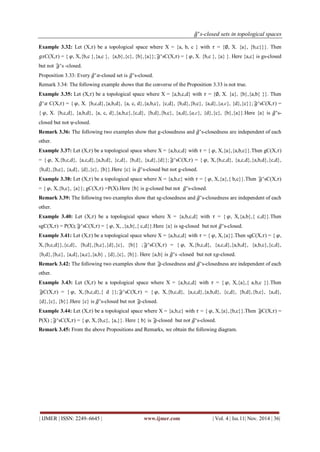 𝒈 ∗S-closed sets in topological spaces | PDF