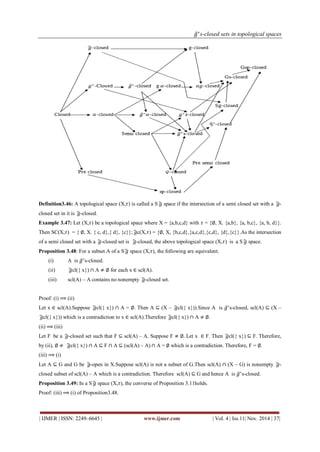 𝒈 ∗S-closed sets in topological spaces | PDF