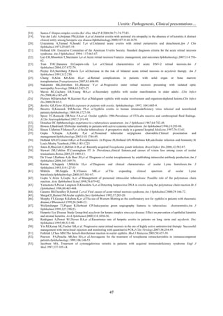 Uveitis: Pathogenesis, Clinical presentations and Treatment | PDF