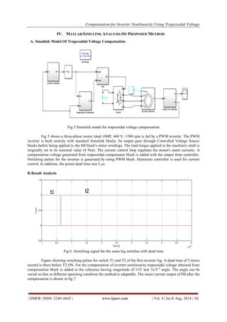 Compensation for Inverter Nonlinearity Using Trapezoidal Voltage | PDF