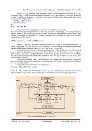 Heat Ventilation & Air- Conditioning System with Self-Tuning Fuzzy PI Controller | PDF