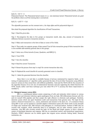 Credit Card Fraud Detection System: A Survey | PDF