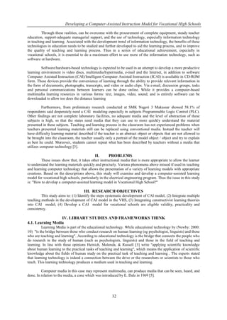 Developing a Computer-Assisted Instruction Model for Vocational High Schools | PDF