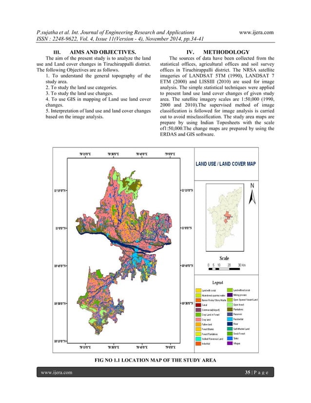 Land Use and Land Cover Change Detection in Tiruchirappalli District Using Remote Sensing and ...