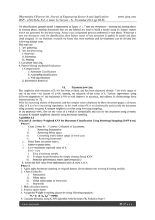 Dynamic & Attribute Weighted KNN for Document Classification Using Bootstrap Sampling | PDF