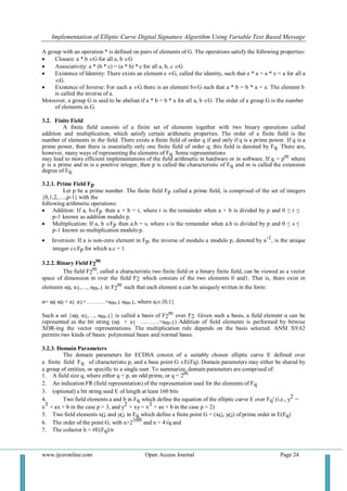 Implementation of Elliptic Curve Digital Signature Algorithm Using Variable Text Based Message ...