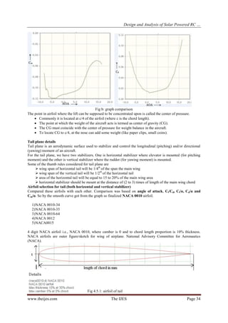Design and Analysis of Solar Powered RC Aircraft | PDF