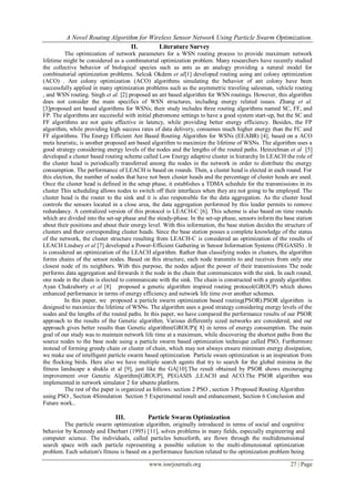 A Novel Routing Algorithm for Wireless Sensor Network Using Particle Swarm Optimization. | PDF