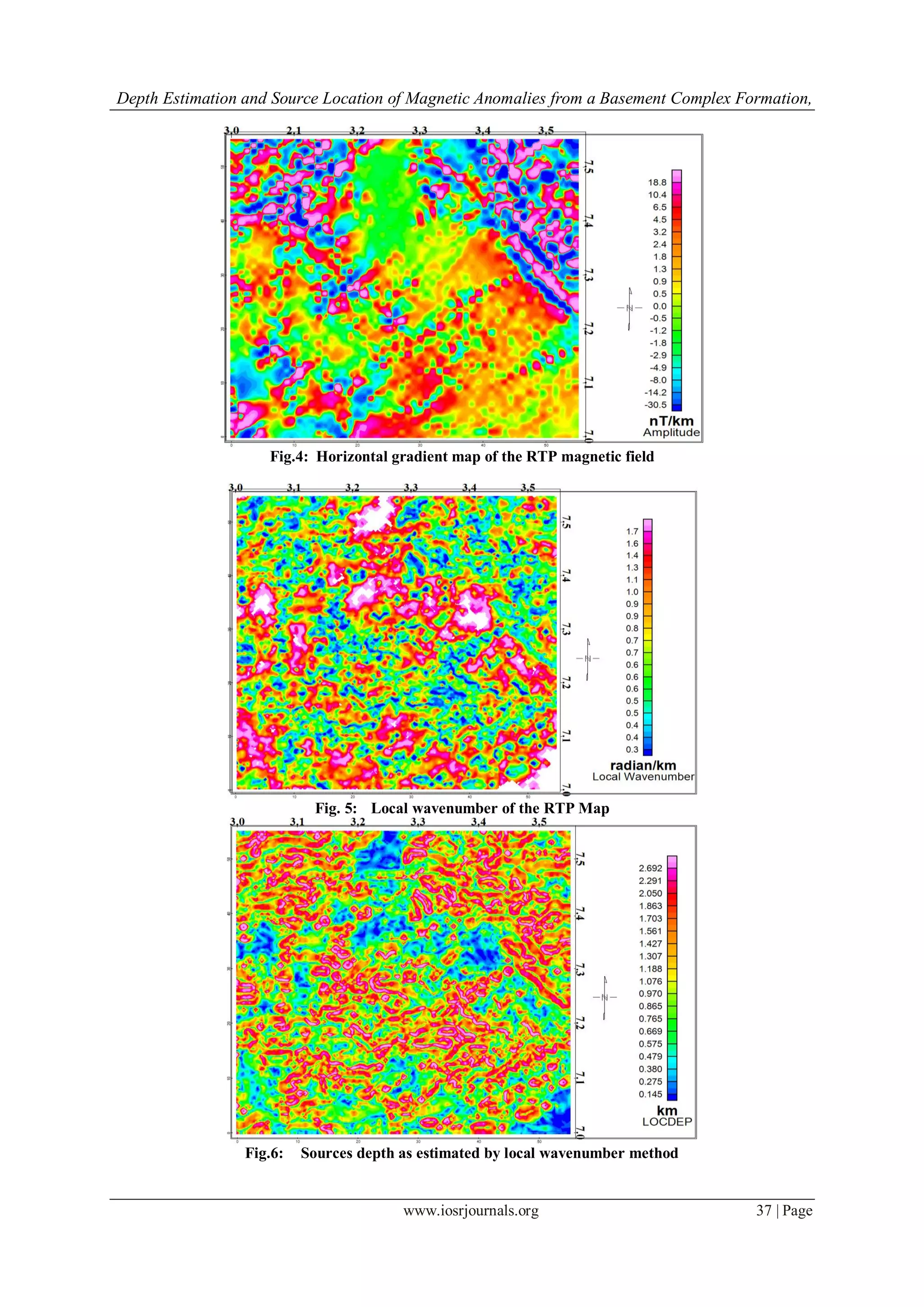 Depth Estimation and Source Location of Magnetic Anomalies from a Basement Complex Formation ...