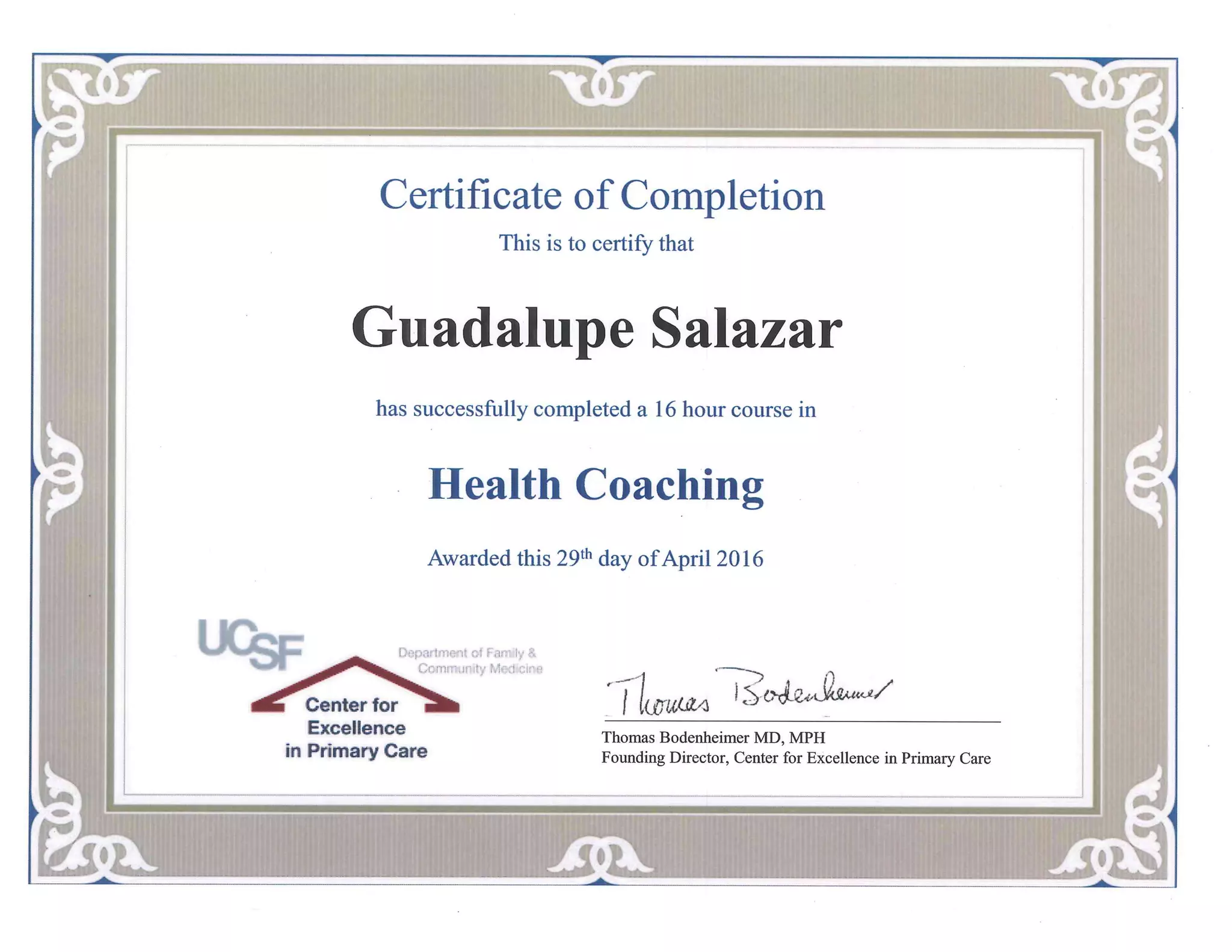 Health Coaching Course Certificate of Completion | PDF