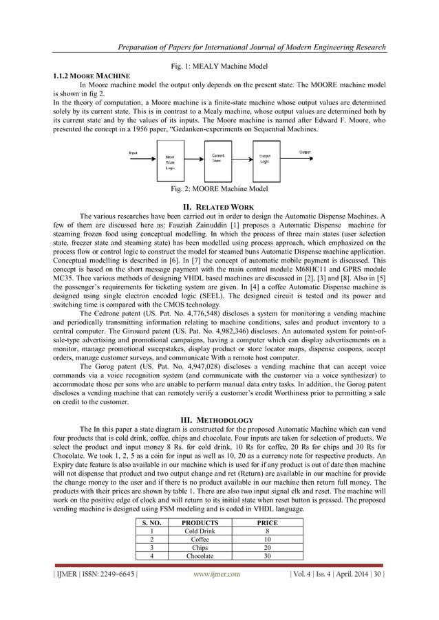 Implementation of FSM Based Automatic Dispense Machine with Expiry Date Feature Using VHDL | PDF