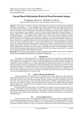 Layout Based Information Retrieval from Document Images | PDF