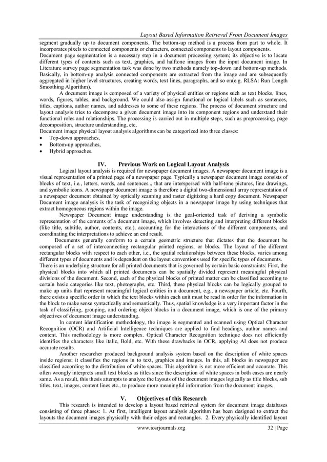 Layout Based Information Retrieval from Document Images | PDF