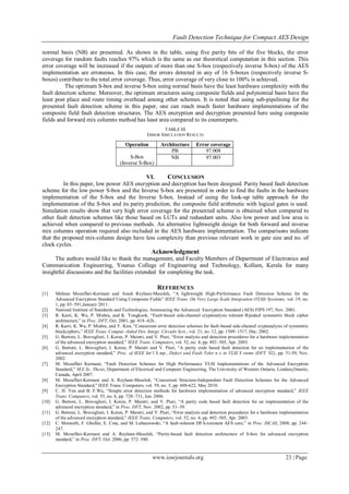 Fault Detection Technique for Compact AES Design | PDF | Information and Network Security ...