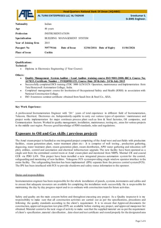 Sreekumar_Resume | DOCX | Civil Engineering Industry | Industries