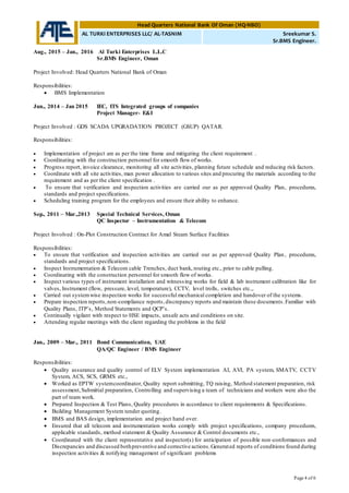 Sreekumar_Resume | DOCX | Civil Engineering Industry | Industries