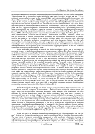 FAST FASHION: MARKETING, RECYCLING AND ENVIRONMENTAL ISSUES | PDF