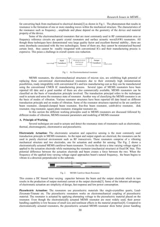 Research Issues in MEMS Resonators | PDF | Chemistry | Science