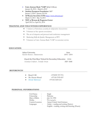 CV_New Mohammed | DOC | Business Accounting & Finance | Business