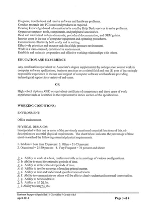 System Support Specialist I | PDF
