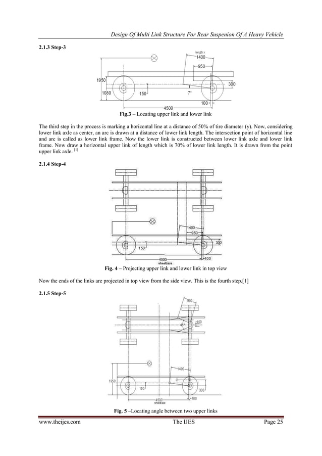 Design of Multi Link Structure for Rear Suspenion of a Heavy Vehicle | PDF