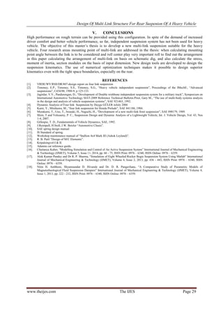 Design of Multi Link Structure for Rear Suspenion of a Heavy Vehicle ...