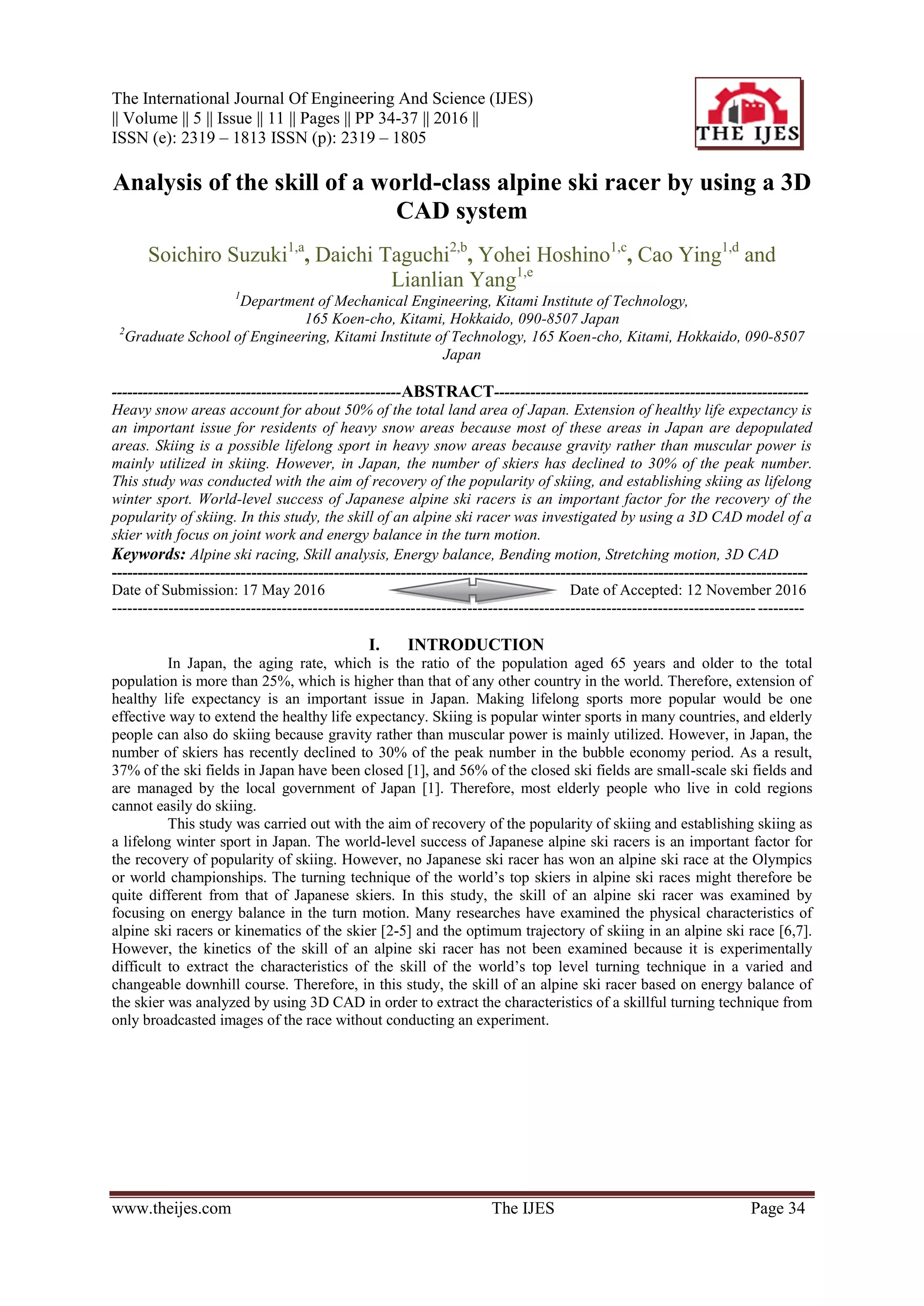 Analysis of the skill of a world-class alpine ski racer by using a 3D ...