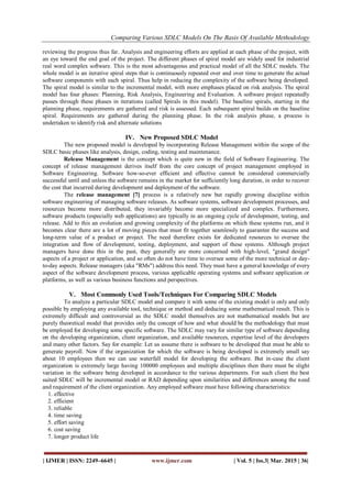 Comparing Various SDLC Models On The Basis Of Available Methodology ...