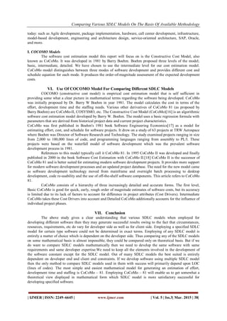 Comparing Various SDLC Models On The Basis Of Available Methodology ...