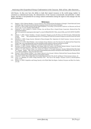 Analyzing of the Geopolitical Energy Confrontation in the Caucasus ...