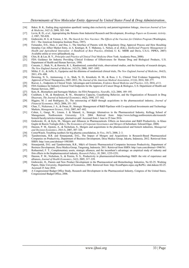 Determinants Of New Molecular Entity Approval By United States Food