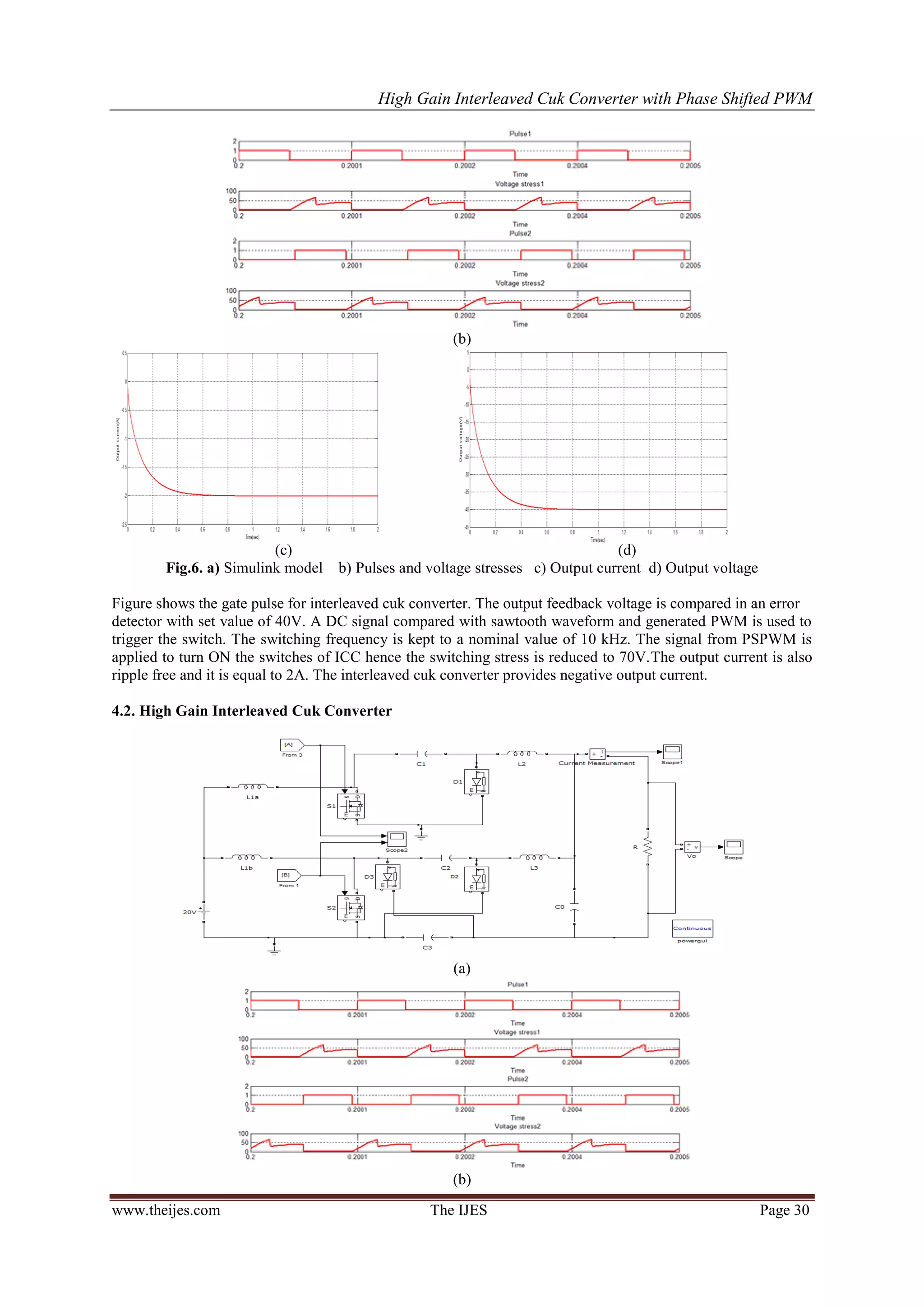 High Gain Interleaved Cuk Converter with Phase Shifted PWM | PDF
