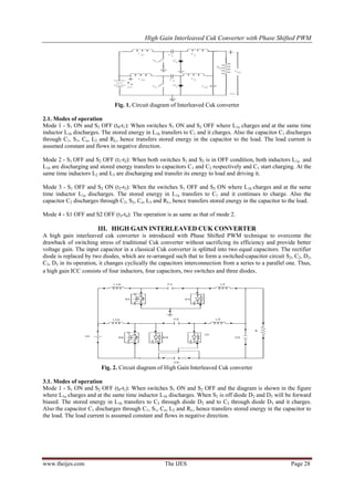 High Gain Interleaved Cuk Converter with Phase Shifted PWM | PDF