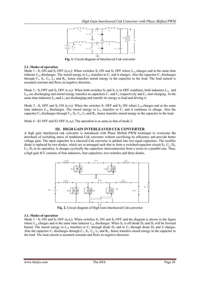 High Gain Interleaved Cuk Converter with Phase Shifted PWM | PDF