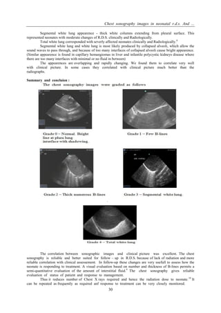 Chest sonography images in neonatal r.d.s. And proposed grading | PDF