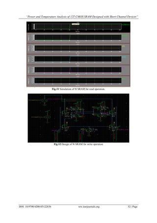 “Power and Temperature Analysis of 12T CMOS SRAM Designed With Short ...