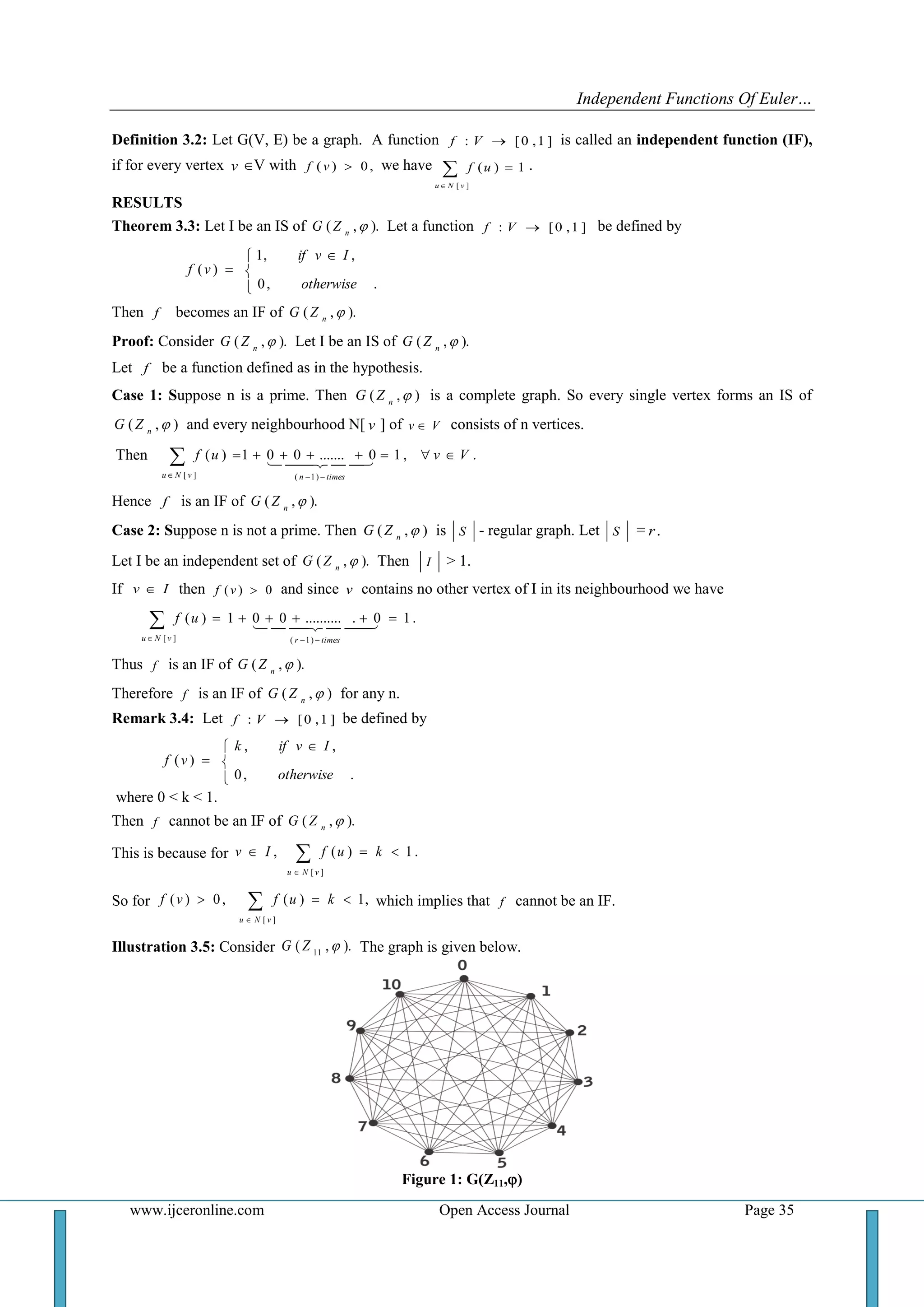 Independent Functions of Euler Totient Cayley Graph | PDF | Physics ...