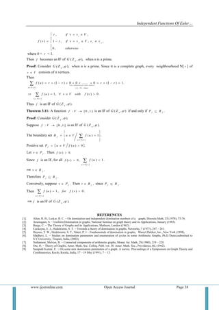 Independent Functions of Euler Totient Cayley Graph | PDF | Physics | Science