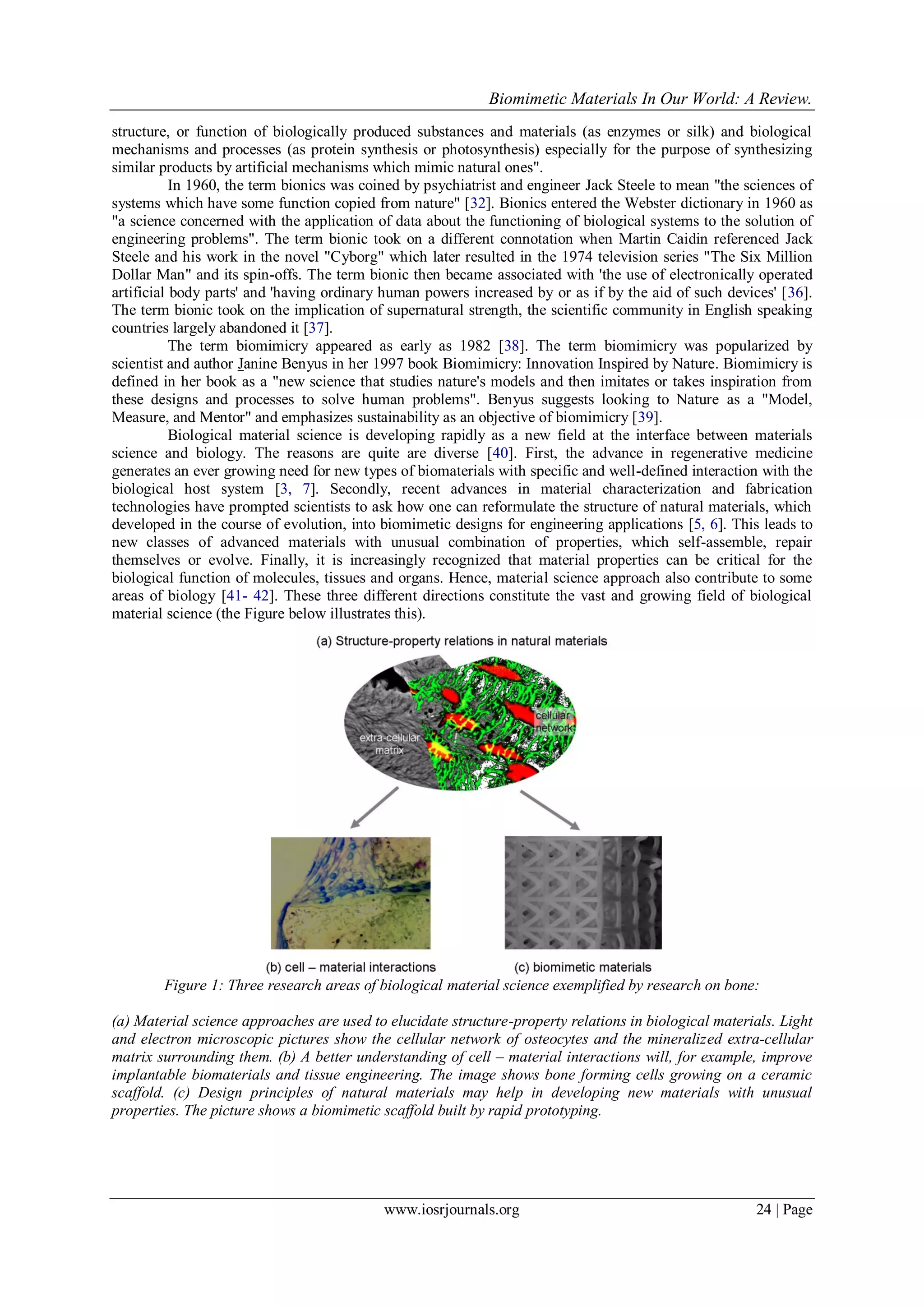 Biomimetic Materials in Our World: A Review. | PDF