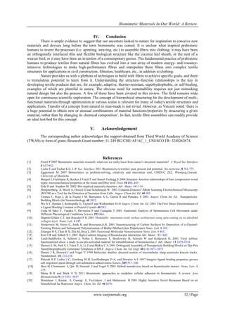 Biomimetic Materials in Our World: A Review. | PDF