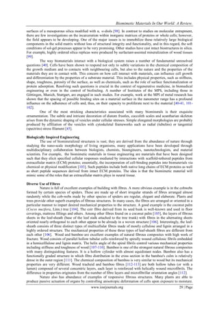 Biomimetic Materials in Our World: A Review. | PDF