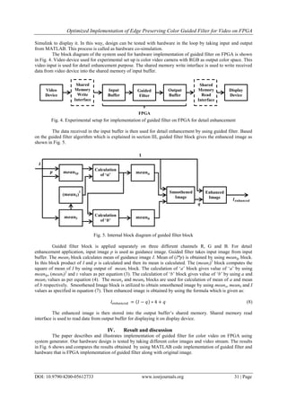 Optimized Implementation of Edge Preserving Color Guided Filter for ...