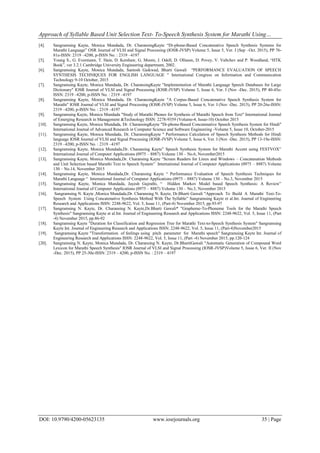 Approach of Syllable Based Unit Selection Text- To-Speech Synthesis System for Marathi Using ...