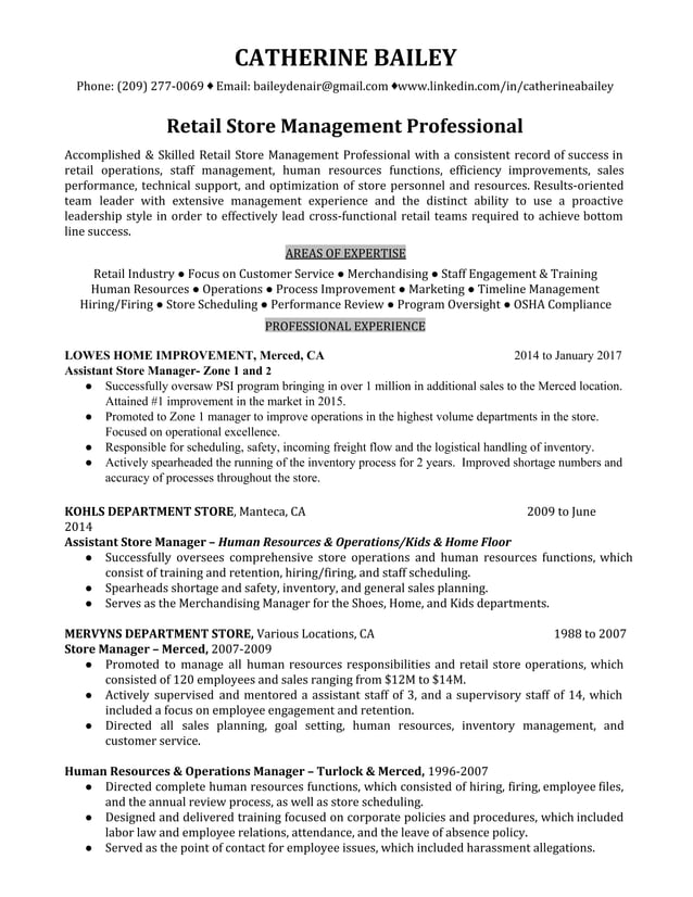 resumecathybailey2017 | PDF