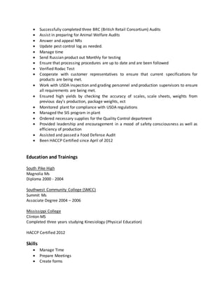Yalanda Grady resume | DOCX