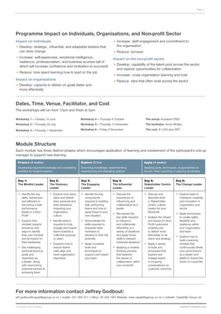 Nonprofit Leadership Programme 2016 | PDF
