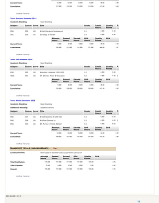 Academic Transcript | PDF