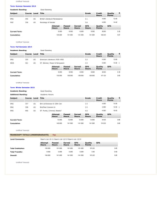 Academic Transcript | PDF