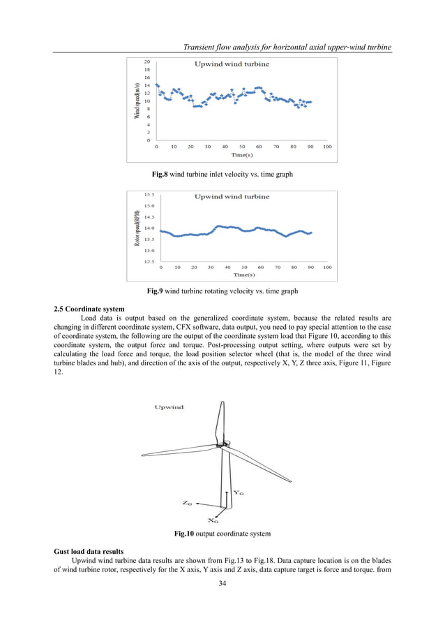 Transient flow analysis for horizontal axial upper-wind turbine | PDF